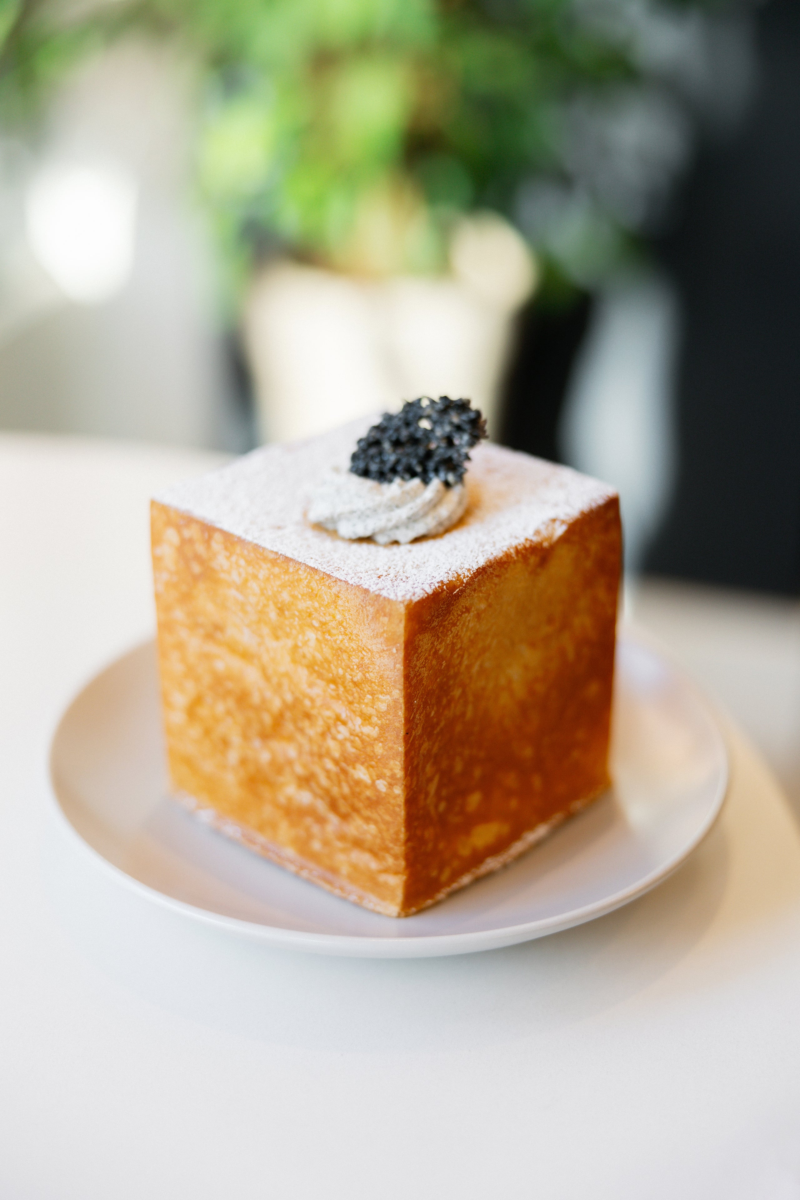 Black Sesame Cream Cube Bread | Unni Pastries Ltd.